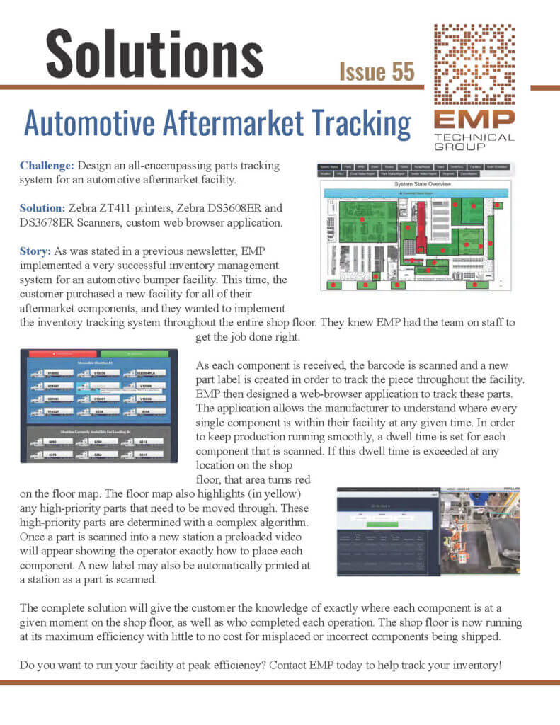 Automotive Parts Tracking - EMP Tech Group