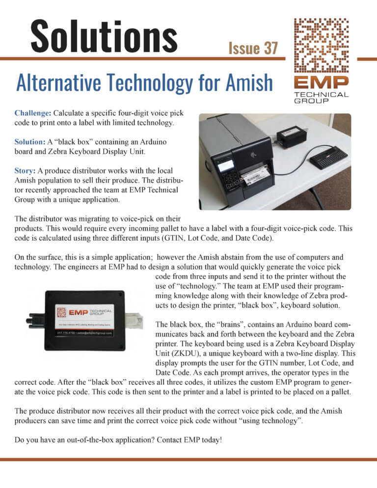 Alternative Technology for the Amish - EMP Tech Group