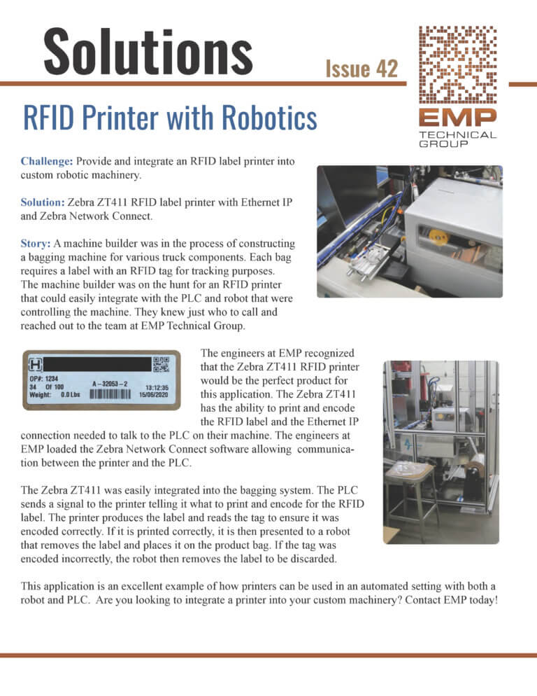 RFID Printer with Robotics - EMP Tech Group