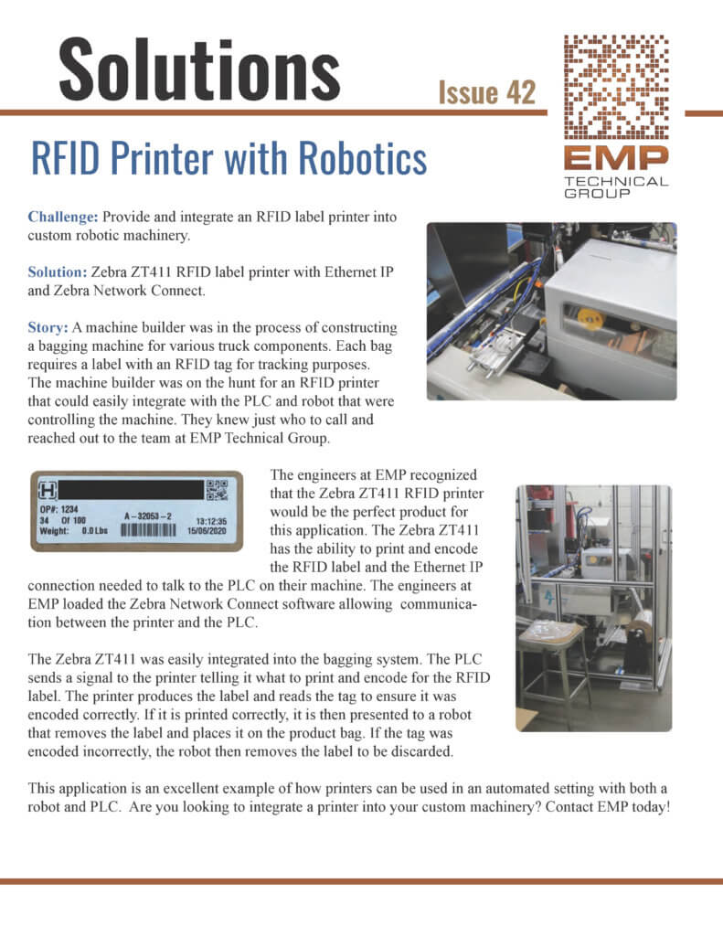 RFID Printer with Robotics - EMP Tech Group
