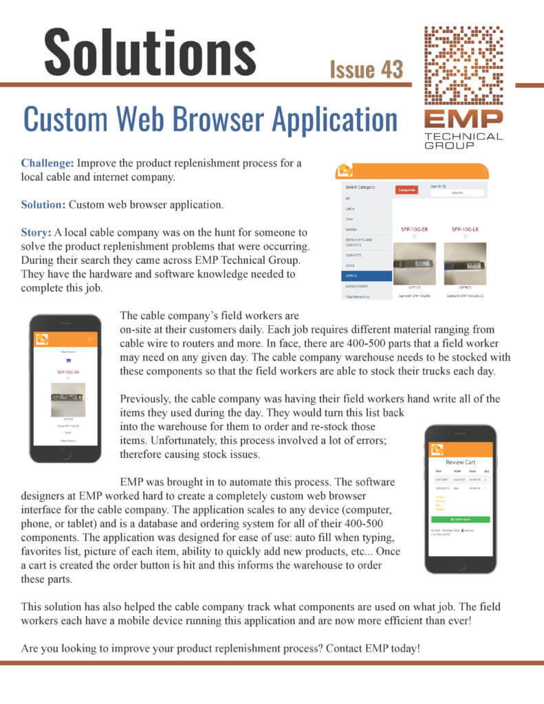 Custom Web Browser Application - EMP Tech Group