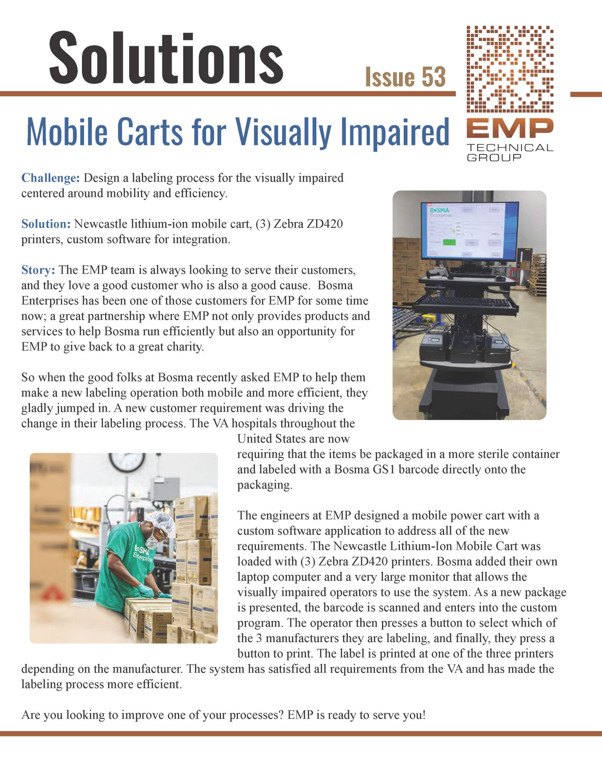 Mobile Carts for the Visually Impaired - EMP Tech Group