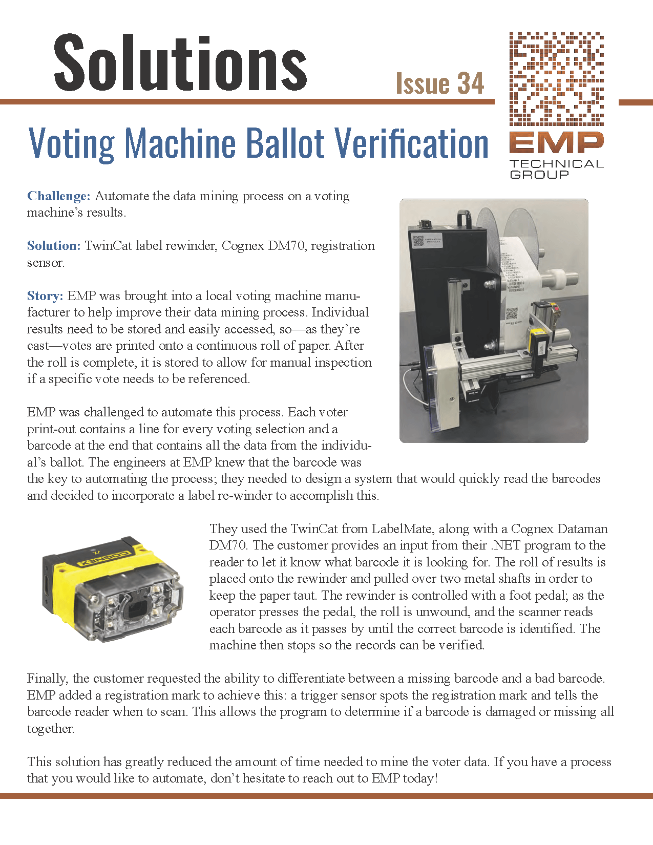 Voting Machine Ballot Verification - EMP Tech Group