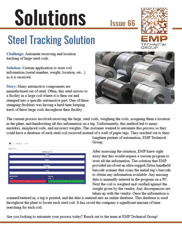 Steel Tracking Solution - EMP Tech Group