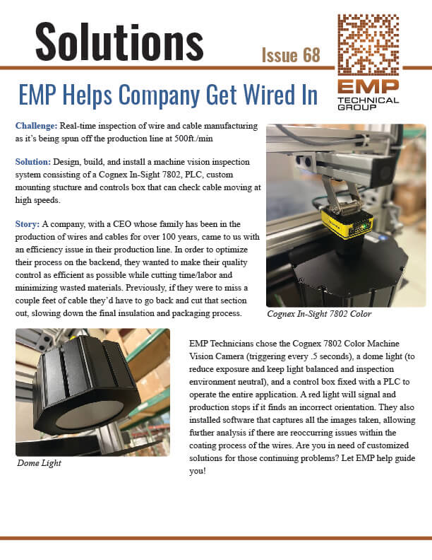 Machine Vision for Wire Inspection - EMP Tech Group