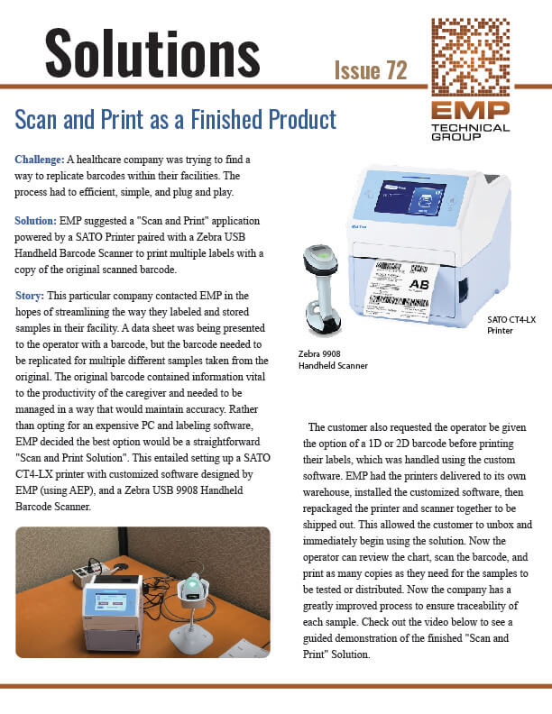 Scan and Print as a Finished Product - EMP Tech Group