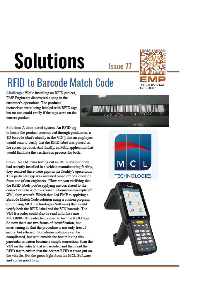 RFID to Barcode Match Code - EMP Tech Group