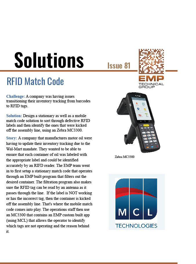 RFID Match Code - EMP Tech Group