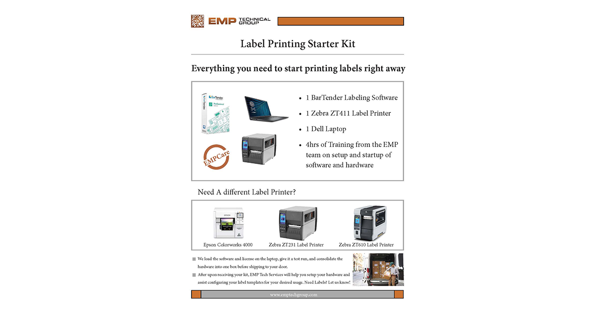 Label Printer Starter Kit Brochure - EMP Tech Group