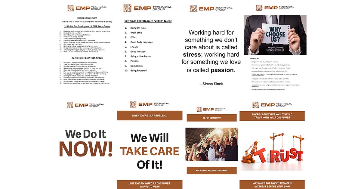 Latest EMP Culture Poster - EMP Tech Group